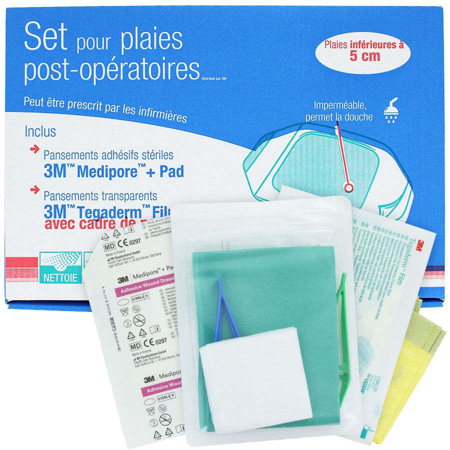 Set de soin pour plaies post-opératoires inférieures à 5 cm